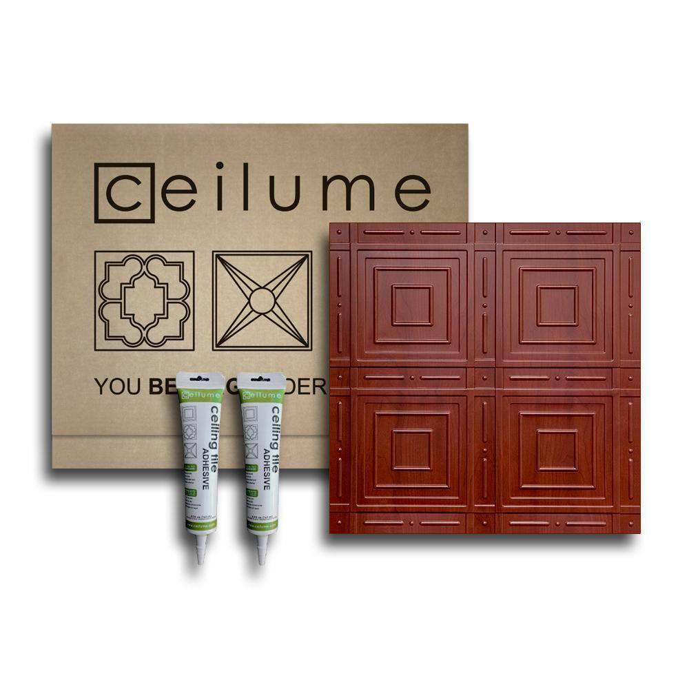 Have a question about Ceilume Nantucket 2 ft. x 2 ft. Glue Up Vinyl Ceiling Tile and Backsplash ...