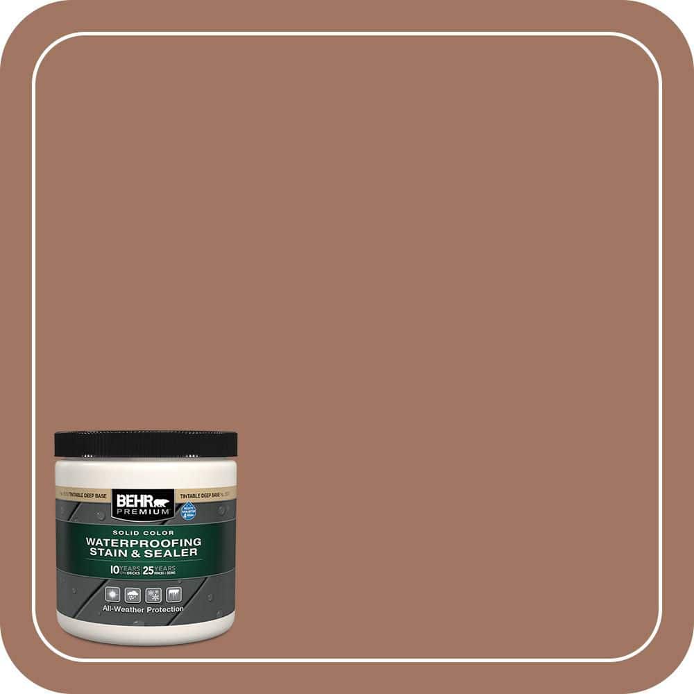 BEHR PREMIUM 8 oz. #PFC-14 Iron Ore Solid Color Waterproofing Exterior ...