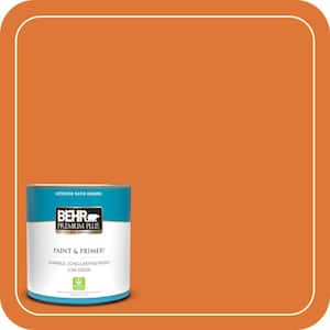 BEHR MARQUEE 1 qt. #240B-7 Carrot Stick Semi-Gloss Enamel Exterior ...