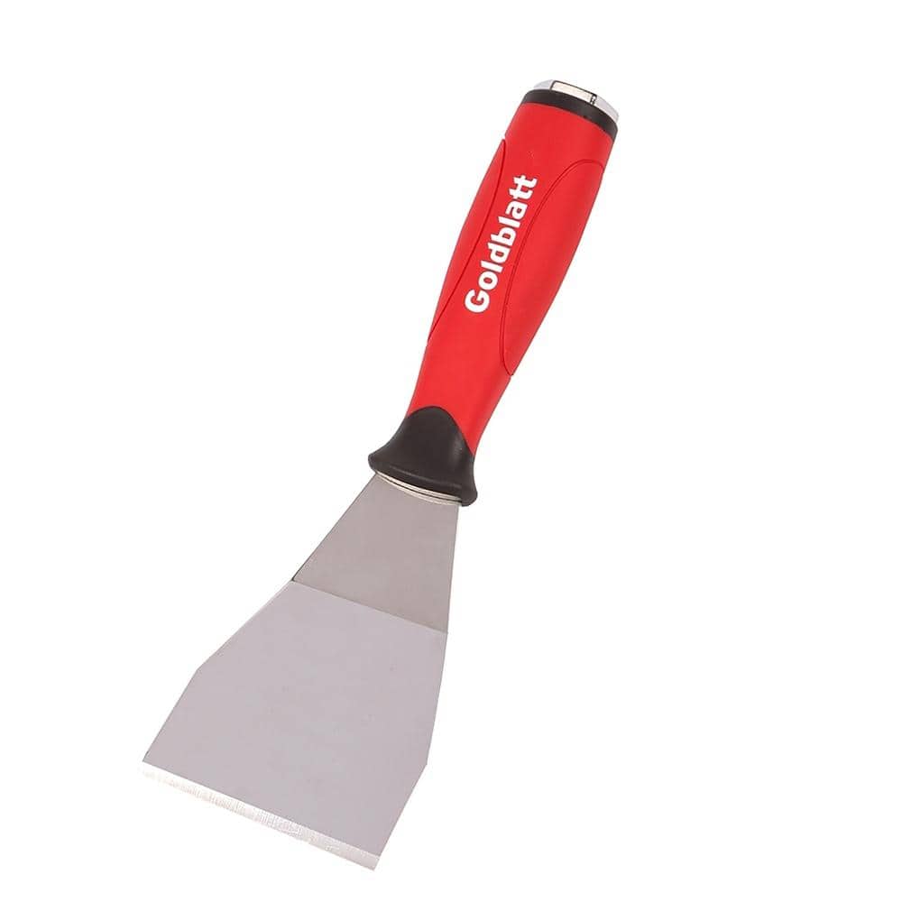 Goldblatt 3 in. Stainless Steel Bent Scraper with Comfort Grip Handle ...