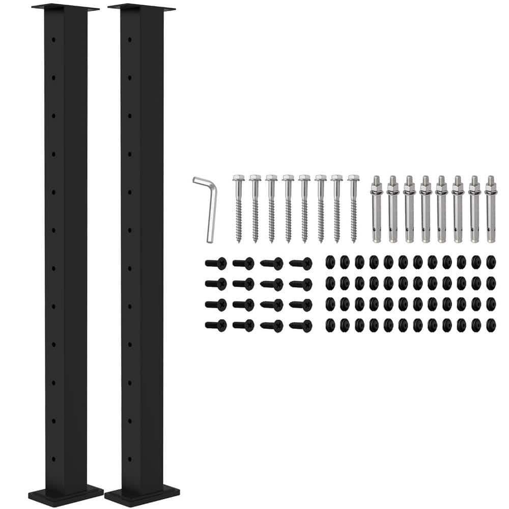 Afoxsos Stainless Steel 42 in. Cable Railing Line Post with Cable ...