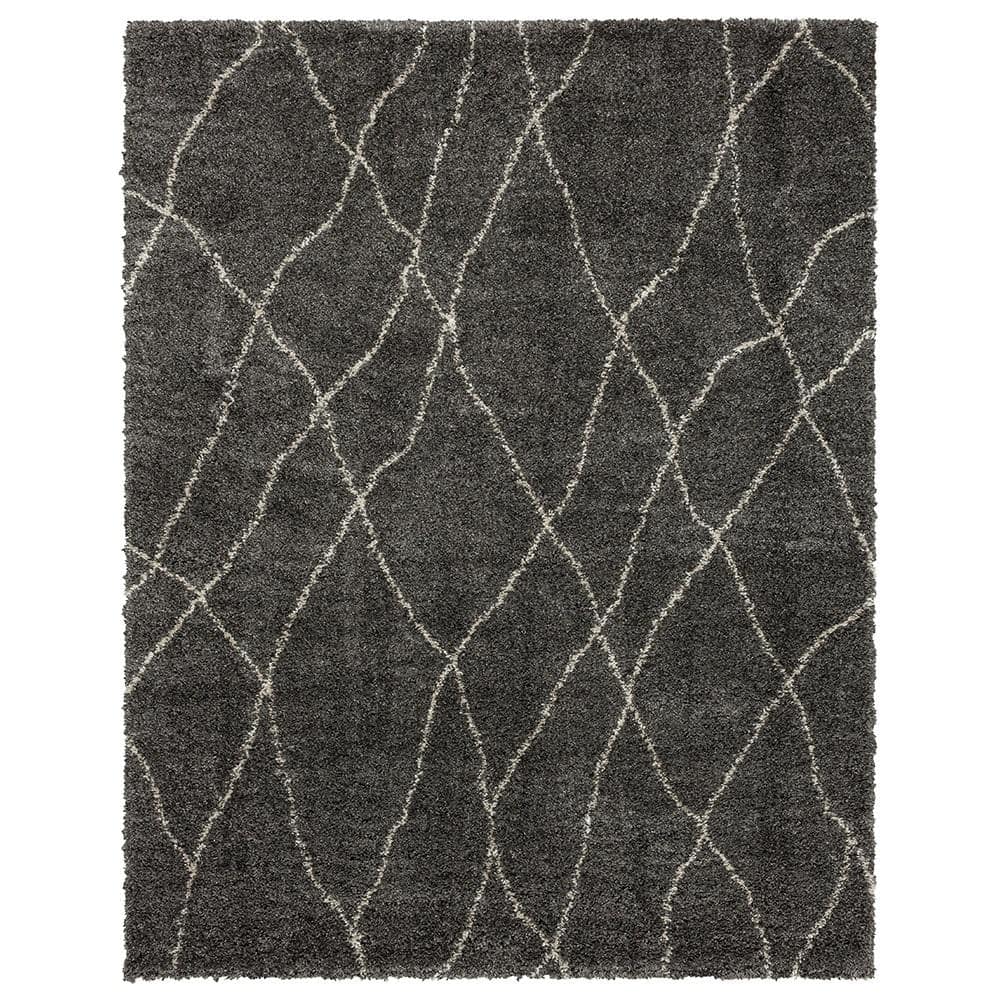 PRIVATE BRAND UNBRANDED Bazaar Bedouin Charcoal 7 ft. 10 in. x 10 ft ...