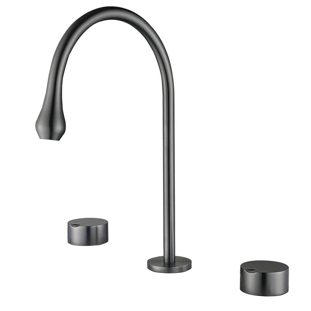 AIMADI 8 in. Widespread Double Handle Bathroom Faucet 3 Hole Brass ...