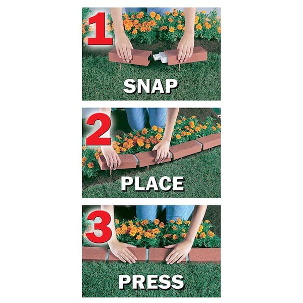 Argee 25 ft. Decorative Plastic Brick Edging RG825 - The Home Depot
