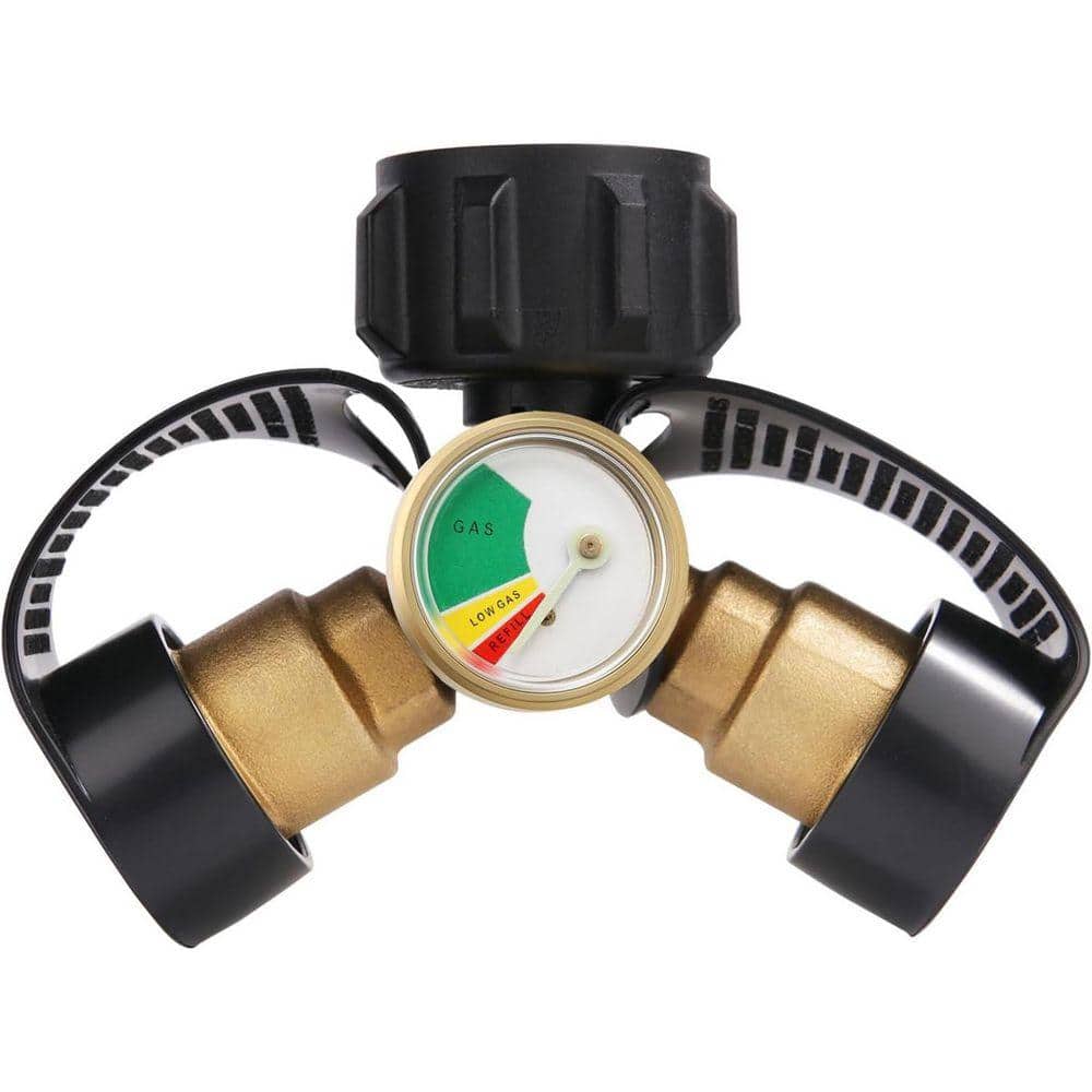 Lukvuzo Dual Propane Tank Connection Level Indicator Y Splitter Adapter ...