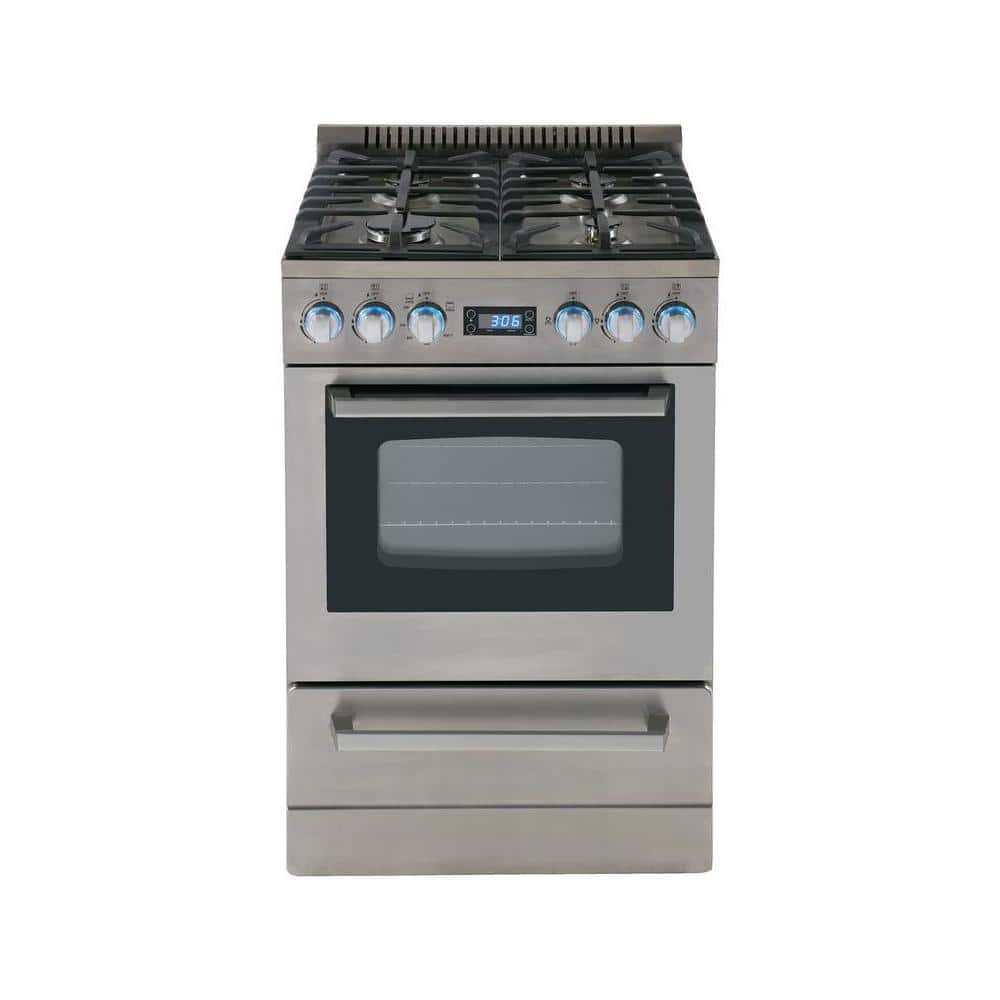 Avanti 24 in. 2.6 cu. ft. Gas Range Stainless Steel DGR24P3S - The Home ...