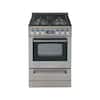 24 in. 4-Burners Freestanding Gas Range Single Oven Stainless Steel ...