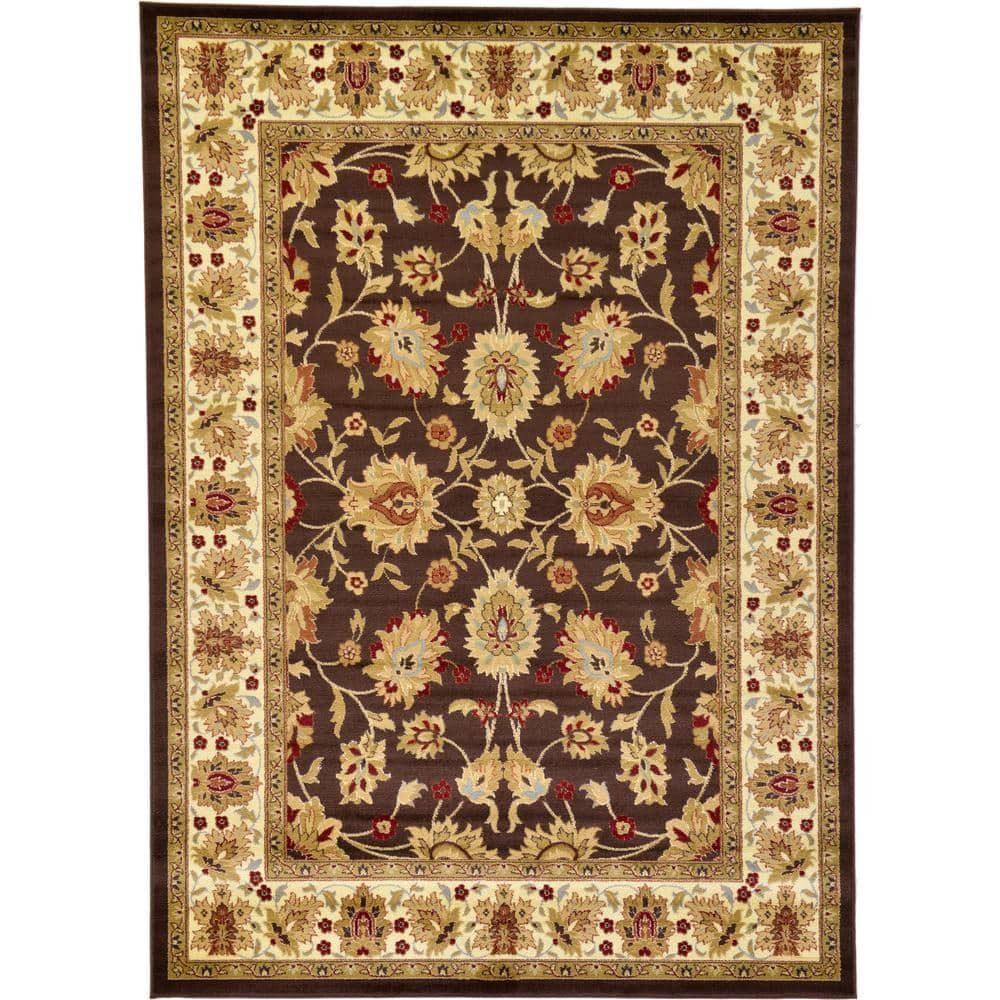 Unique Loom Voyage Springfield Brown 7' 0 x 10' 0 Area Rug 3118168 ...