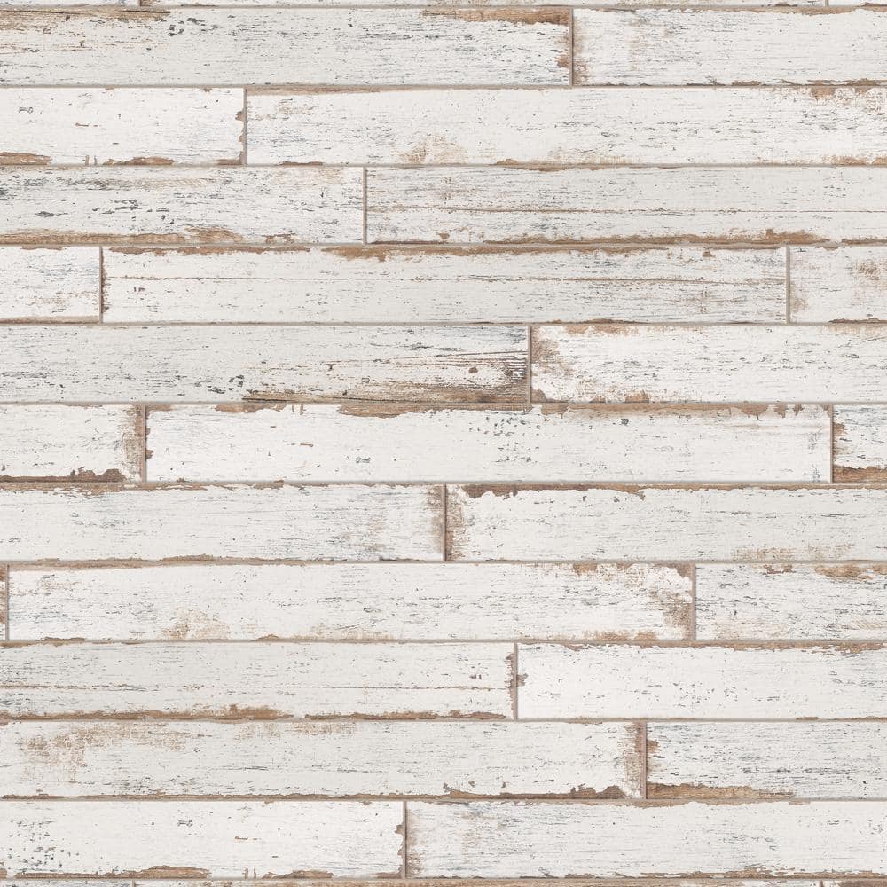 Merola Tile Retro Blanc 2-3/4 in. x 12 in. Porcelain Floor and Wall ...
