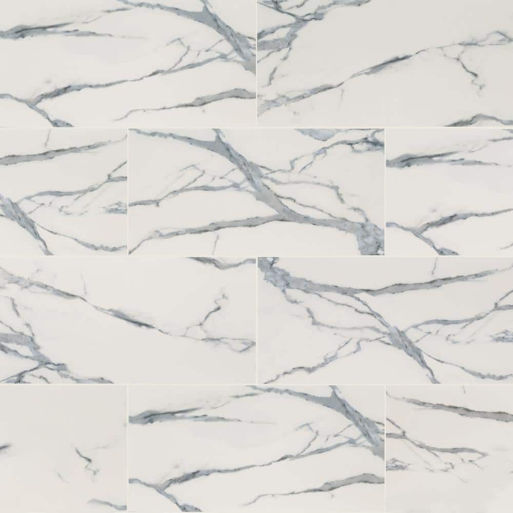 MSI Take Home Tile Sample - Carrara Azul 4 in. x 4 in. Polished ...