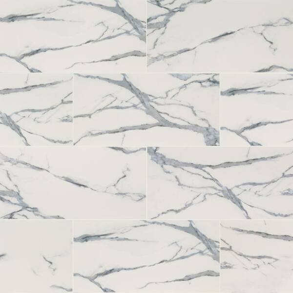 MSI Take Home Tile Sample - Carrara Azul 4 in. x 4 in. Polished ...