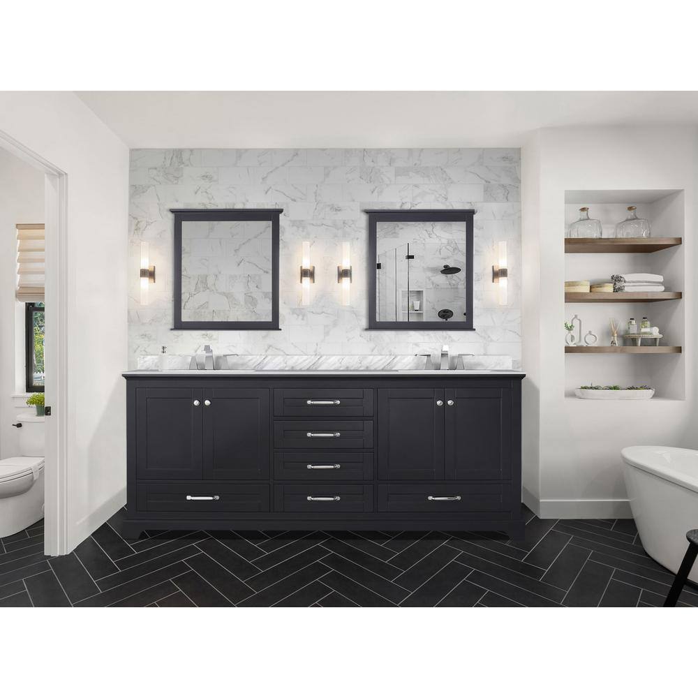 Lexora Dukes 80 in. W x 22 in. D Espresso Double Bath Vanity and ...