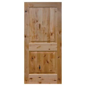 Builders Choice 32 in. x 80 in. 2 Panel Arch Top Solid Core Unfinished ...