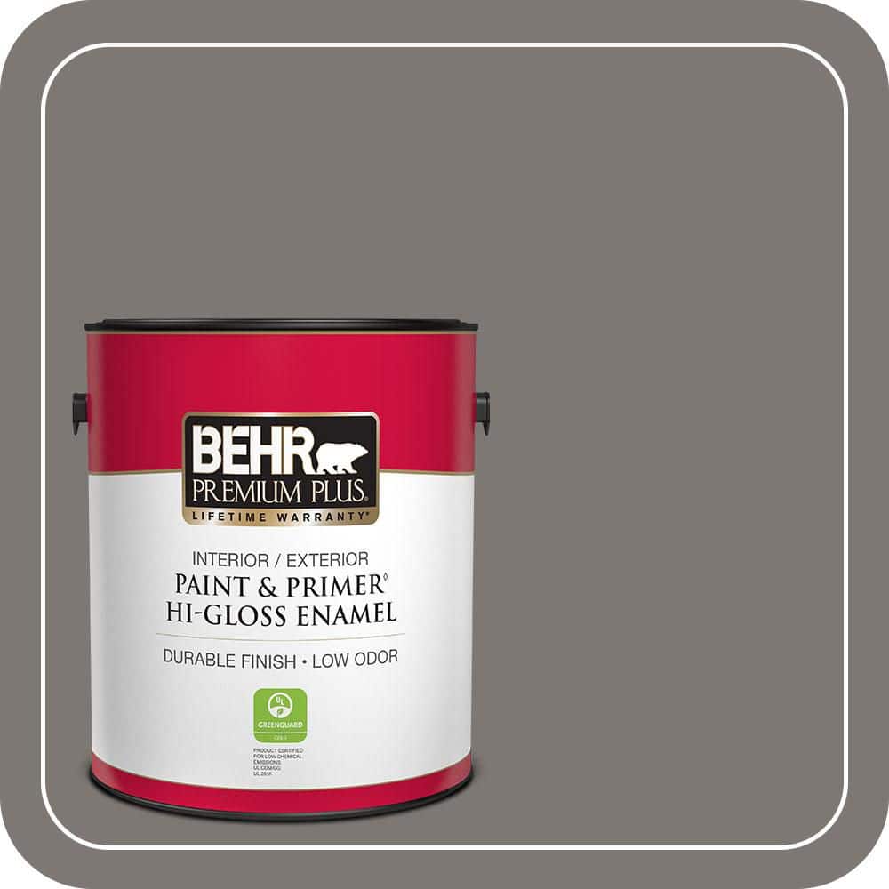 BEHR PREMIUM PLUS 1 gal. #790F-5 Amazon Stone Hi-Gloss Enamel Interior ...