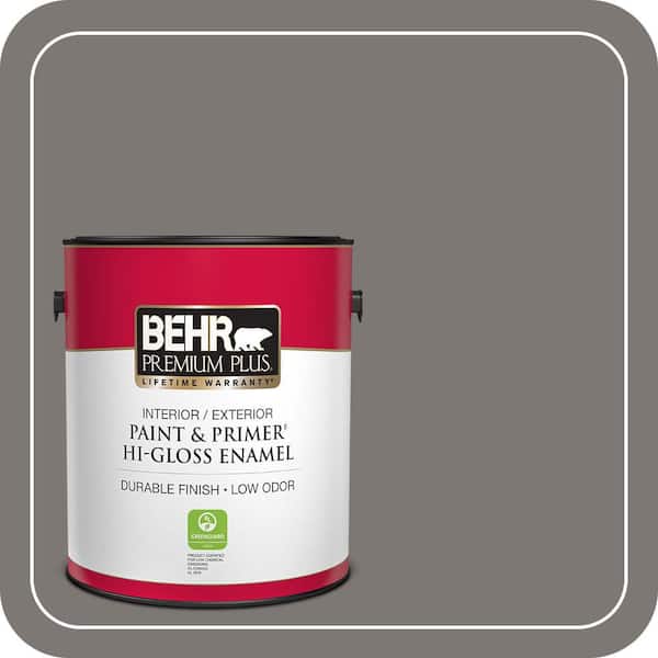 BEHR PREMIUM PLUS 1 gal. #790F-5 Amazon Stone Hi-Gloss Enamel Interior ...