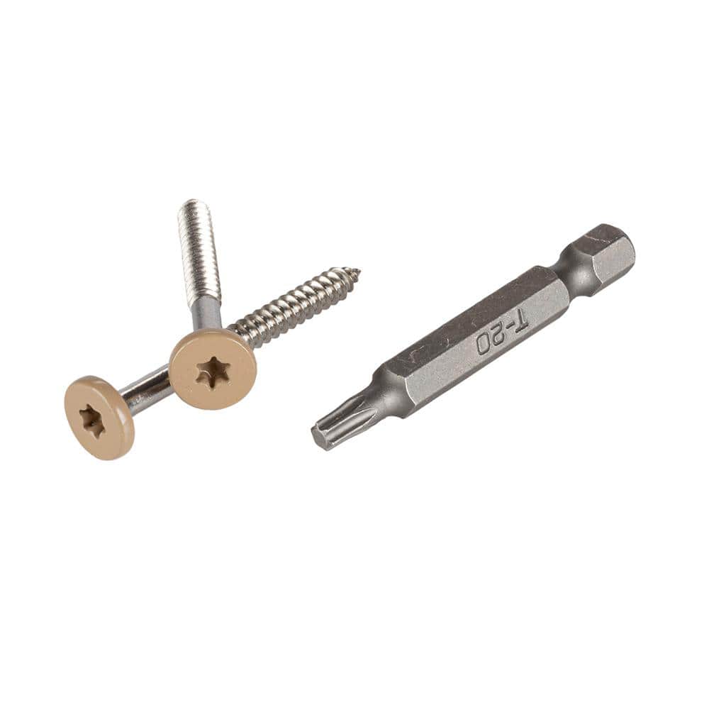 TimberTech TOPLoc Composite Deck Screw for Fascia Sand 80 LF (100, 1-3/ ...