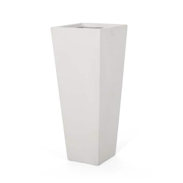 Modern Tapered Cast Stone Planter-Sleek and Stylish Outdoor Accent ...