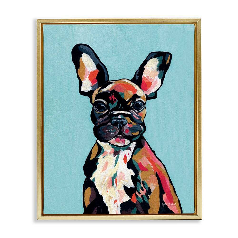Stupell Industries French Bulldog Modern by Yvette St. Amant Gold ...