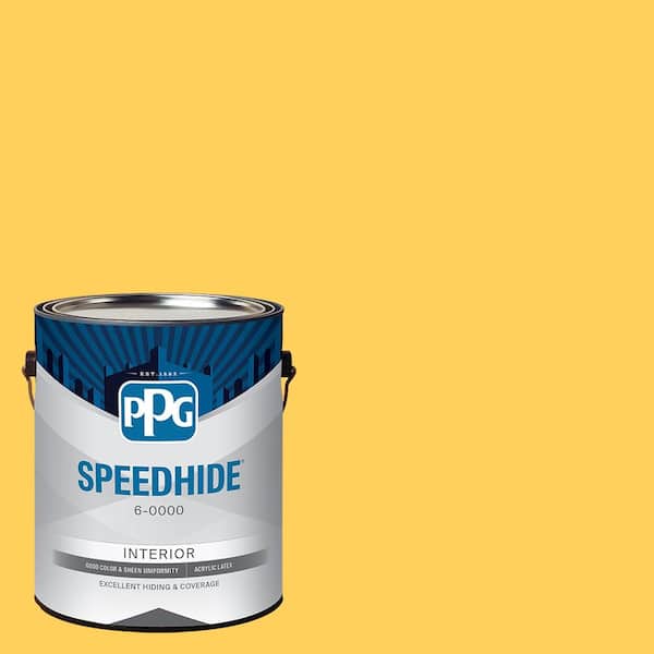 SPEEDHIDE 1 gal. PPG1206-6 Fuzzy Navel Satin Interior Paint PPG1206-6SH ...