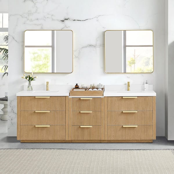 Double Sink - 96 Inch Vanities - Bathroom Vanities with Tops - The Home ...