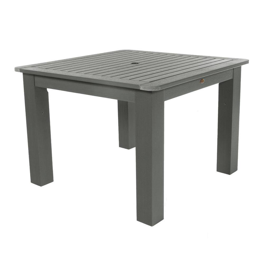 Highwood Coastal Teak Square Recycled Plastic Outdoor Dining Table AD ...