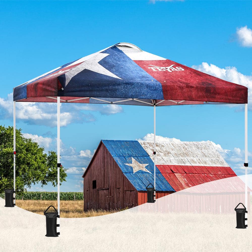 EAGLE PEAK 10 ft. x 10 ft. Pop Up Canopy Tent Instant Outdoor Canopy ...