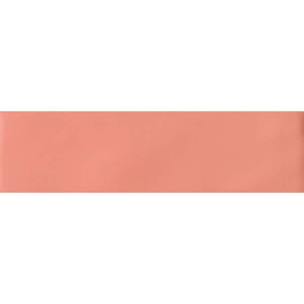 Luma Rose (Pink) Glossy 3 in. x 10 in. Ceramic Subway Wall Tile (5.60 ...