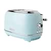 HADEN Heritage 900-Watt 2-Slice Wide Slot Turquoise Retro Toaster with ...