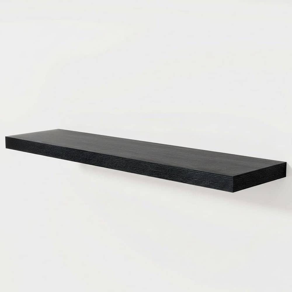 Reviews for 48 in. W x 12 in. D Black Floating Shelves Decorative Wall ...