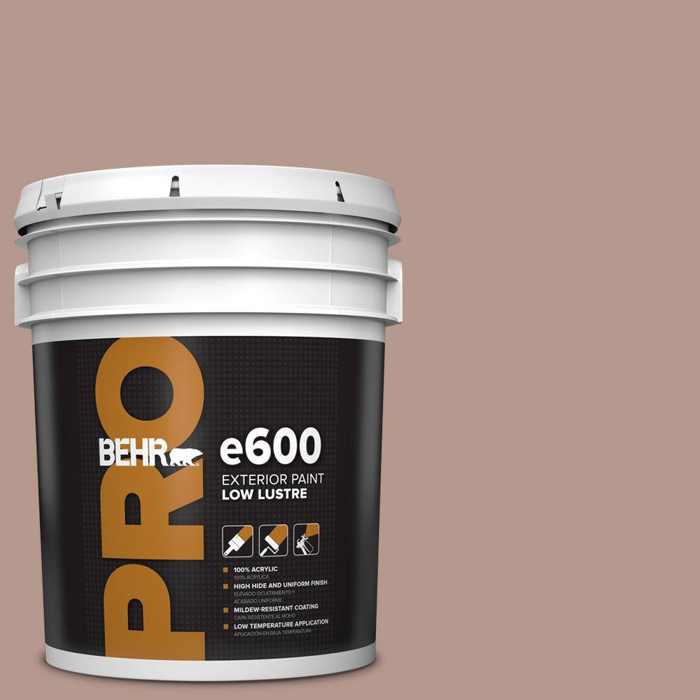 BEHR PRO 5 gal. #N160-4 Sonora Rose Low Luster Exterior Paint PR62005 ...