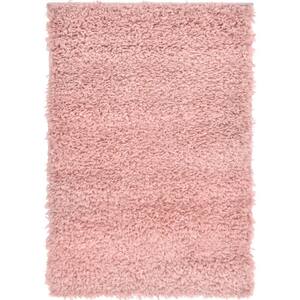 Unique Loom Davos Shag Dusty Rose Pink 6 ft. x 6 ft. Round Area Rug ...