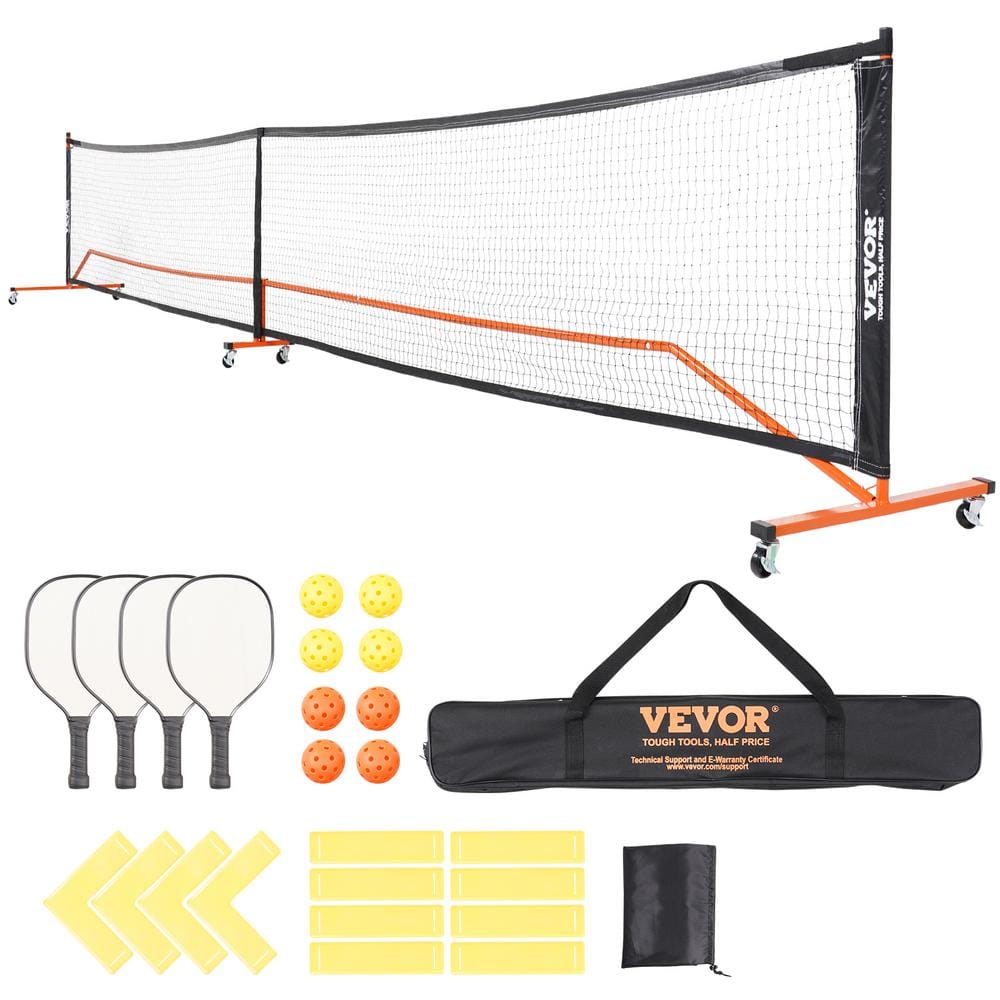 VEVOR Pickleball Net Set, 22 ft. Regulation Size Portable Pickleball ...