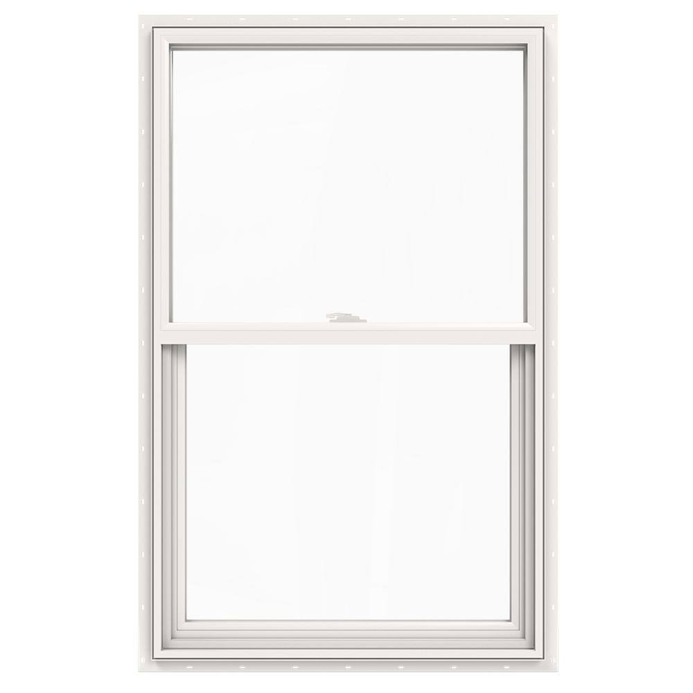 JELD-WEN 29.5 in. x 47.5 in. V-2500 Series White Vinyl Single Hung ...