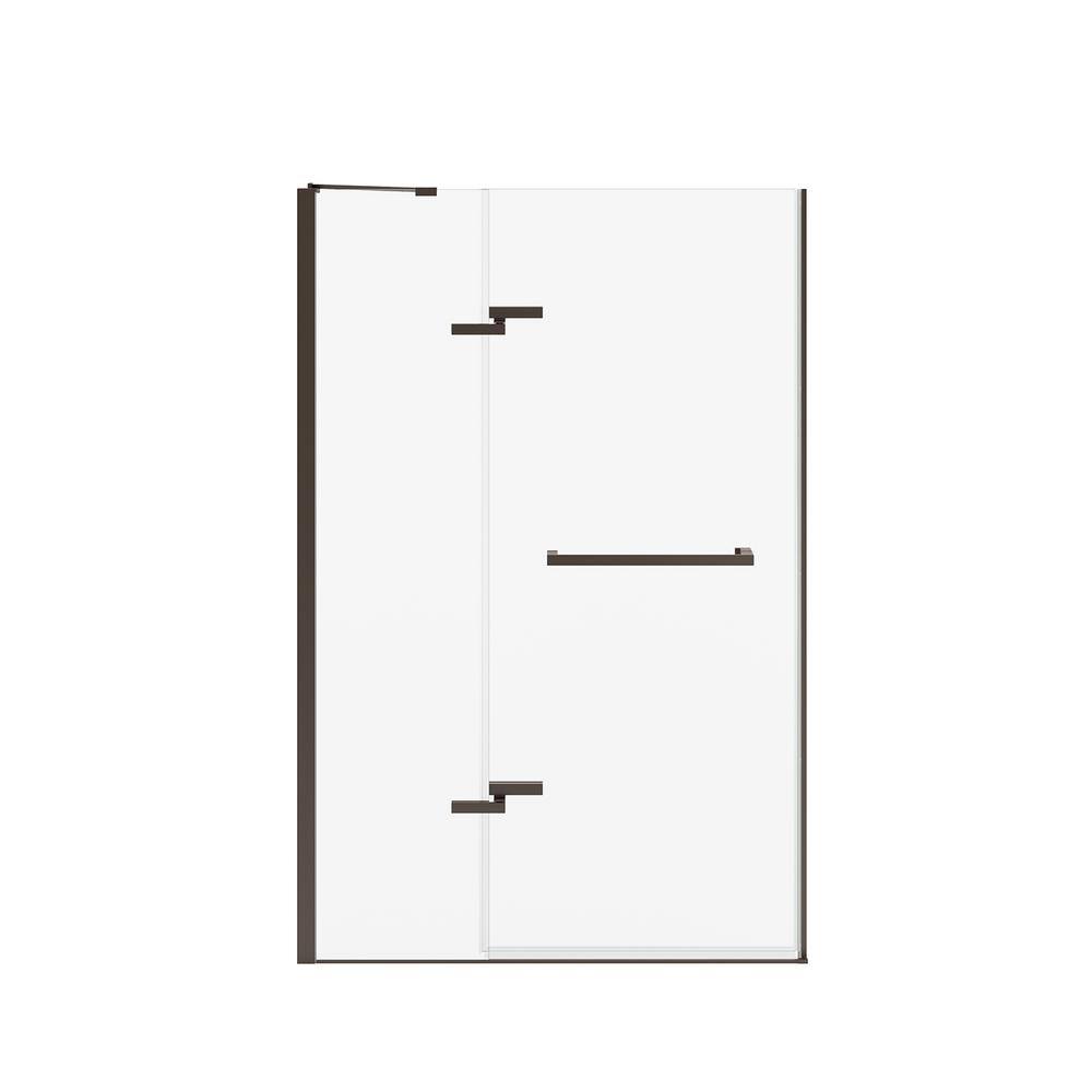MAAX Reveal Sleek 47 in. W x 71.5 in. H Pivot Frameless Alcove Shower ...