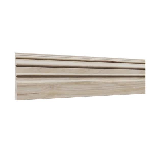 Ornamental Mouldings 69 in. D x 5.5 in. W x 92 in. L Unfinished Poplar ...