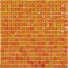 Apollo Tile Skosh Glossy Fire Orange 11.6 in. x 11.6 in. Glass Mosaic ...