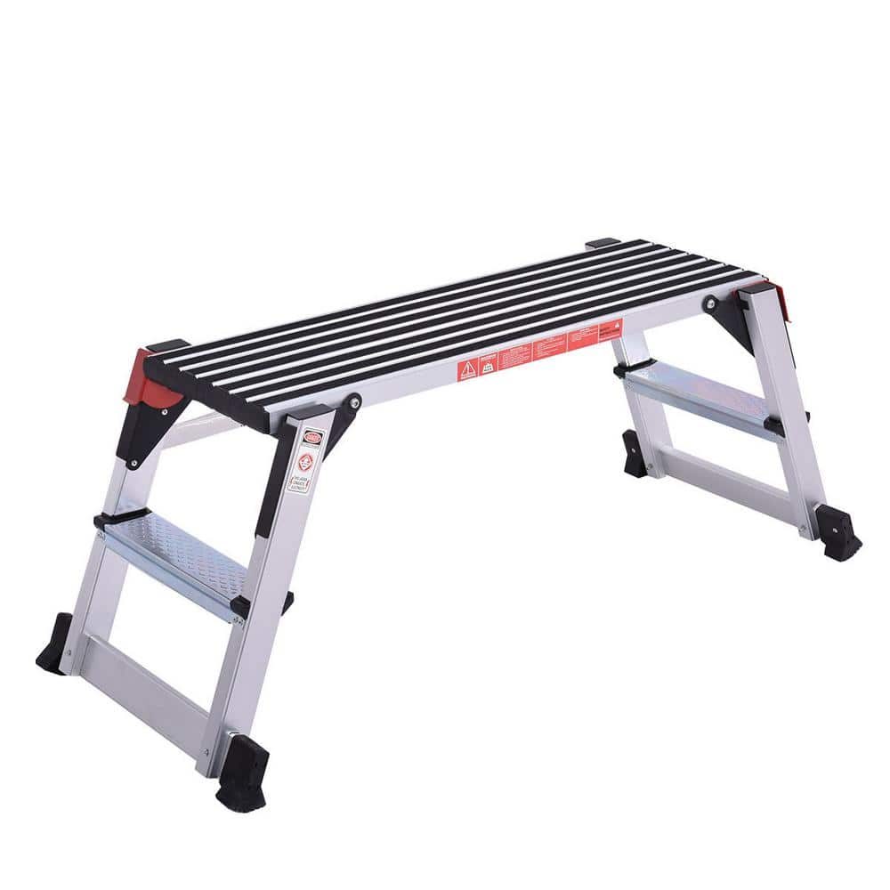 WELLFOR 1-Step Aluminum Folding Step Stool, 330 lbs. TL-HGY-32773 - The ...