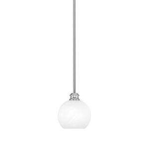 Albany 60-Watt 1-Light Brushed Nickel Pendant Mini Pendant Light 5 in ...
