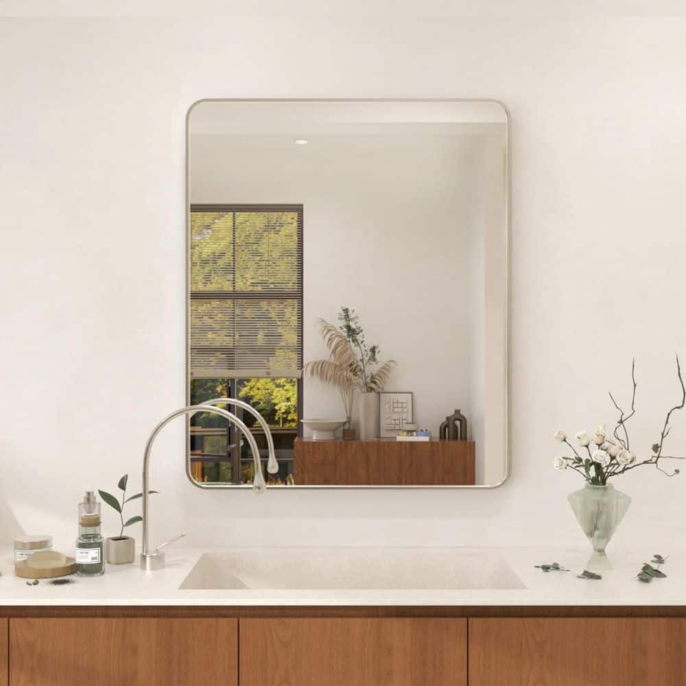 tydex Dew 30 in. W x 36 in. H Rectangular Framed Wall Bathroom Vanity ...