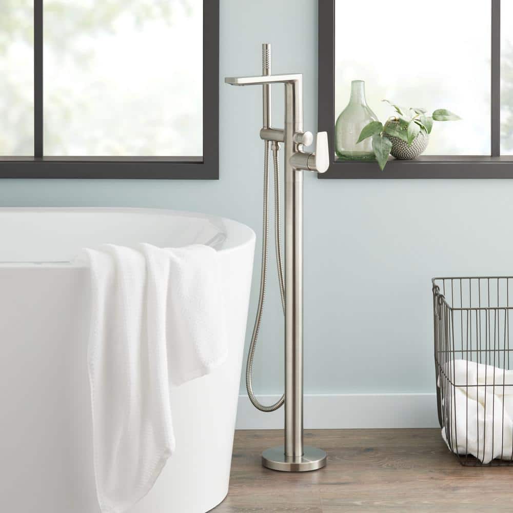 SIGNATURE HARDWARE Berwyn Single-Handle Freestanding Tub Faucet with ...