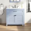 Home Decorators Collection Hanna 36 in. Single Sink Spruce Blue Bath ...