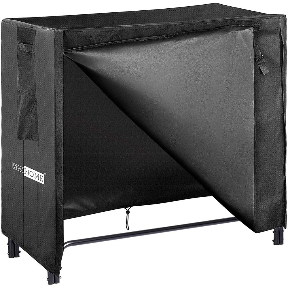 VIVOHOME 4 ft. Waterproof 600D Oxford Outdoor Firewood Rack Cover with ...