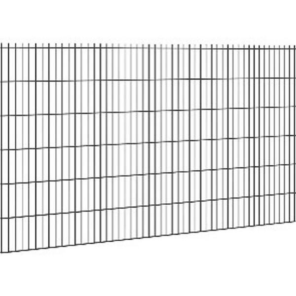 TARTER 4 ft. x 8 ft. Flat Top Metal Double-Wire Residential Welded ...