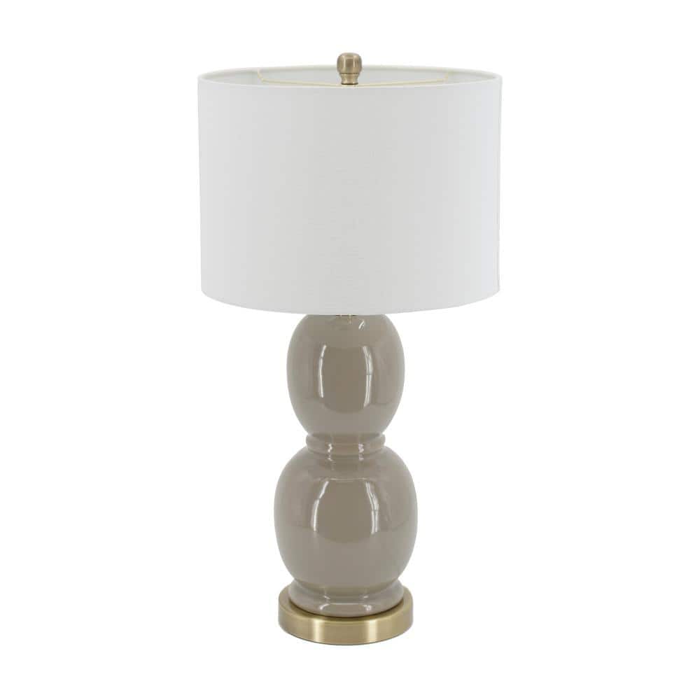 A and B Home 26 in. Beige Indoor Table Lamp with Ceramic Shade 79787 ...
