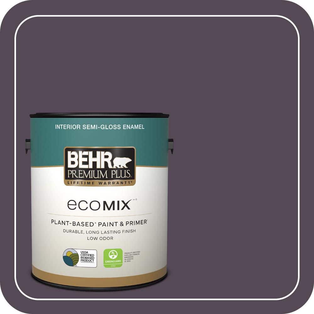 BEHR PREMIUM PLUS 1 gal. #BXC-51 Deep Mulberry Semi-Gloss Enamel EcoMix ...