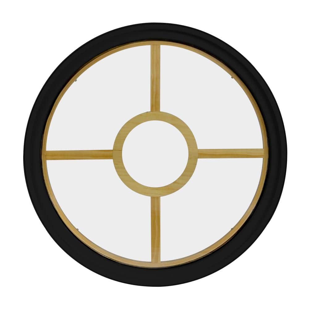 FrontLine 48 in. x 48 in. Round Black 6-9/16 in. Jamb 3-1/2 in ...