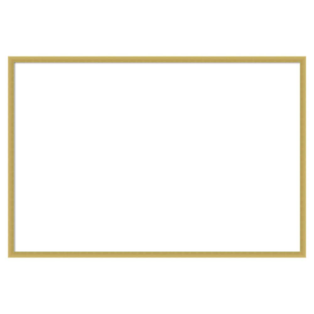 Amanti Art Svelte Polished Gold 37 in. x 25 in. Wood Framed Dry Erase ...