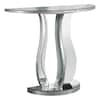 36 in. Silver Standard Half Moon Mirrored Console Table HD3727 - The ...