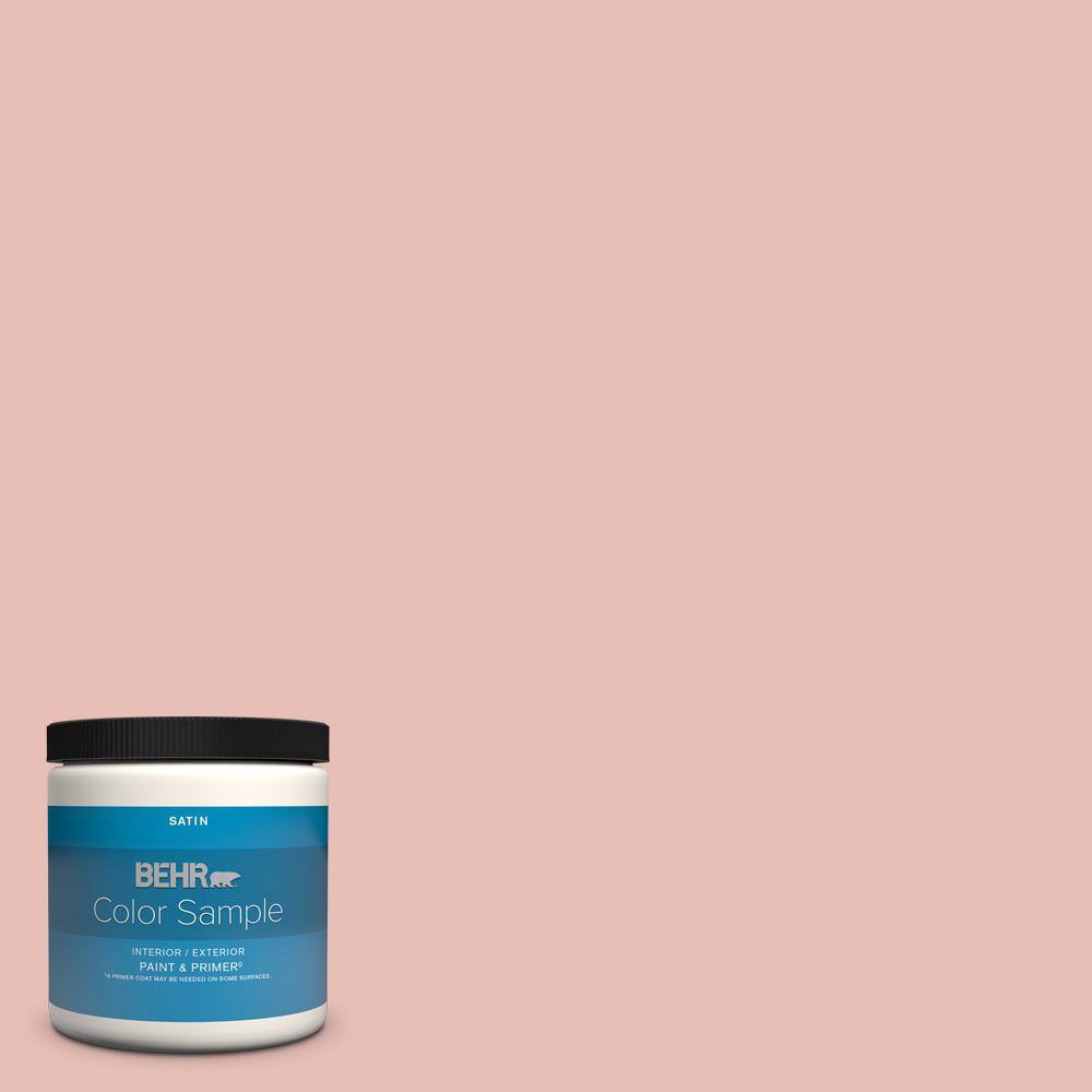 BEHR PREMIUM PLUS 8 oz. #T18-01 Positively Pink Satin Enamel Interior ...