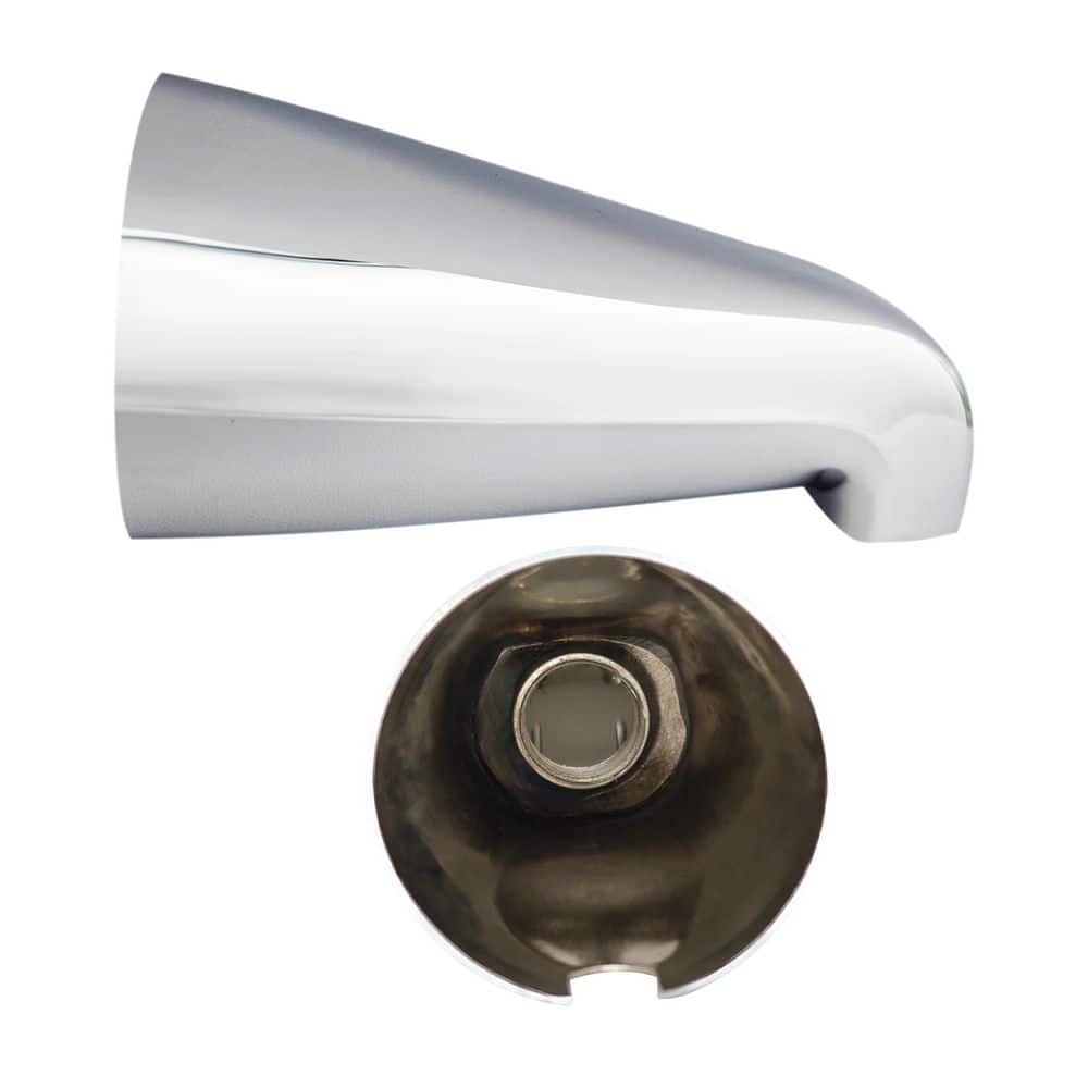 Westbrass 5-1/4 in. Standard Front Connection Tub Spout, Chrome E531-1F ...